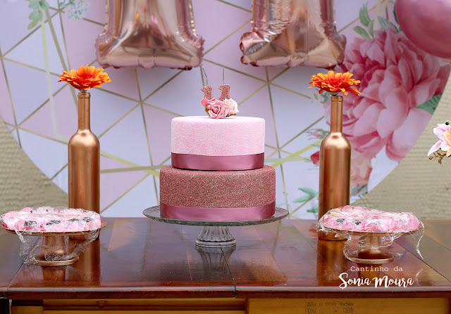 Festa Rose Gold - Decoração Simples e Barata - Cantinho da Sonia Moura