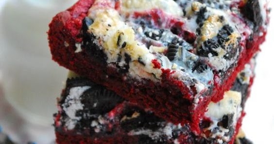 Red Velvet Cookies n Cream Magic Bars - Delicious Dessert Mom