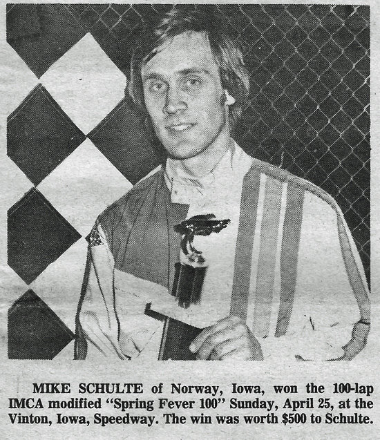 Midwest Racing Archives: 1982 – Schulte wins IMCA ‘Spring Fever 100’