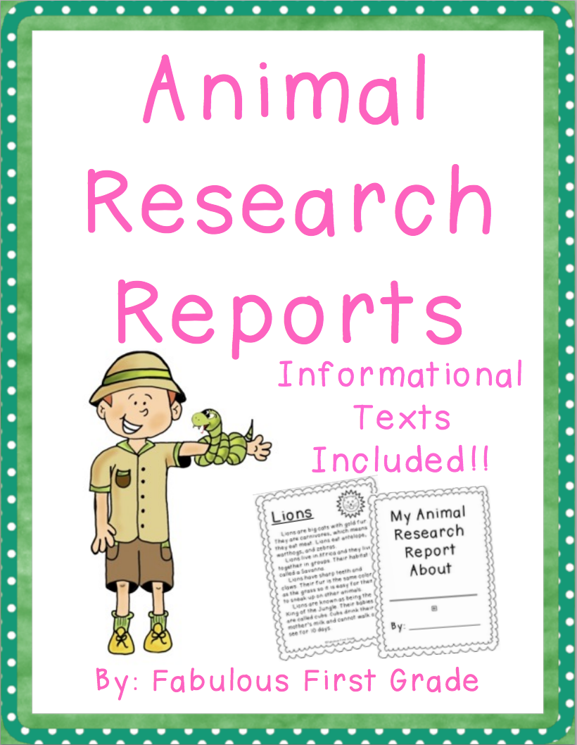 Fabulous First Grade: Animal Research Reports!!