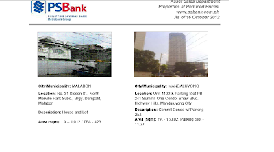 INVESTMENT AND JOB OPPORTUNITIES : PS BANK FORECLOSED PROPERTIES NATIONWIDE