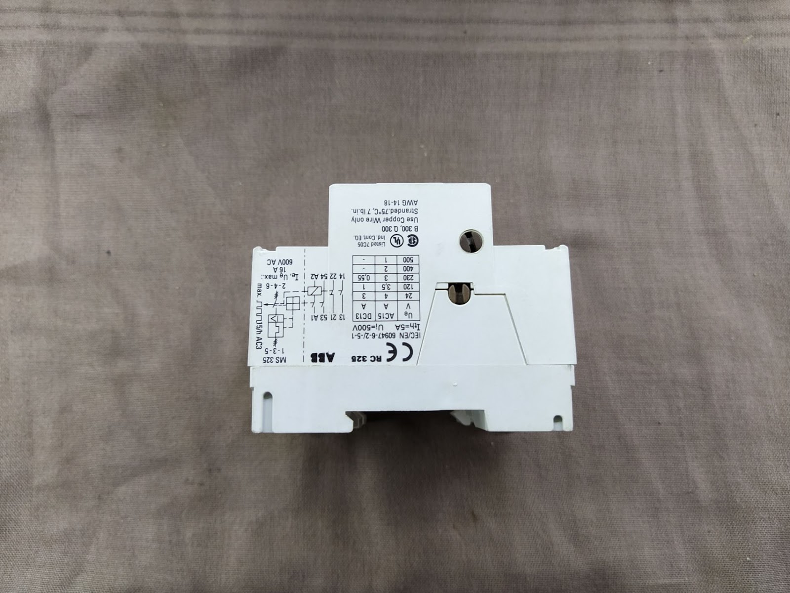 ABB MS325 - RC325 MANUAL MOTOR STARTER