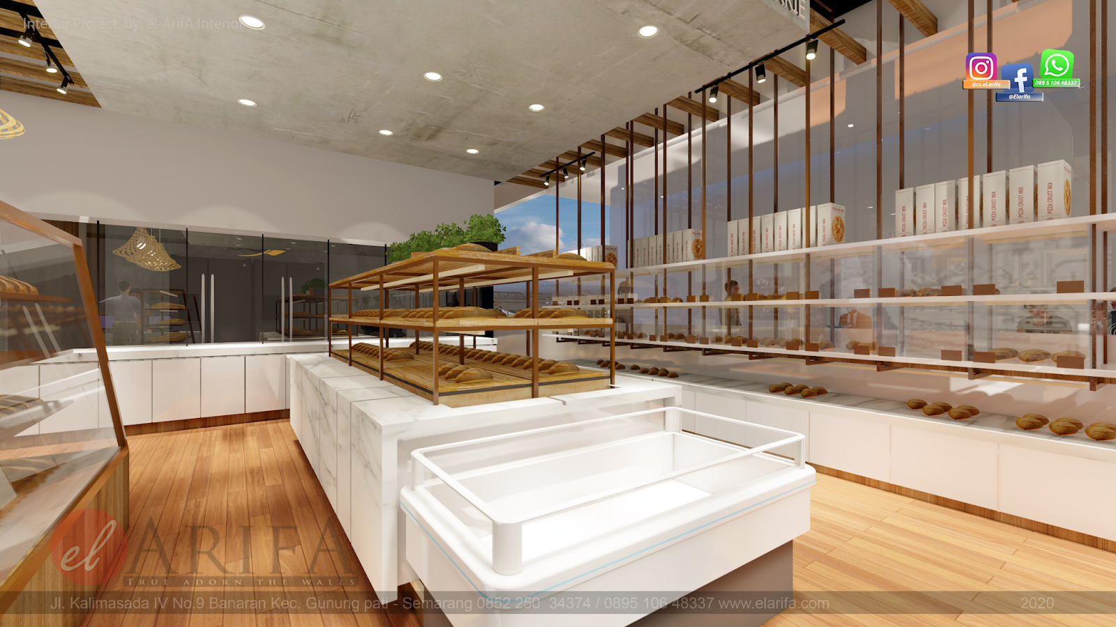 Gambar Toko Roti Minimalis / Desain Toko Roti Cafe Interior Minimalis ...