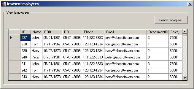 Binding Data To Datagridview In C Windows Form C Guide C Asp