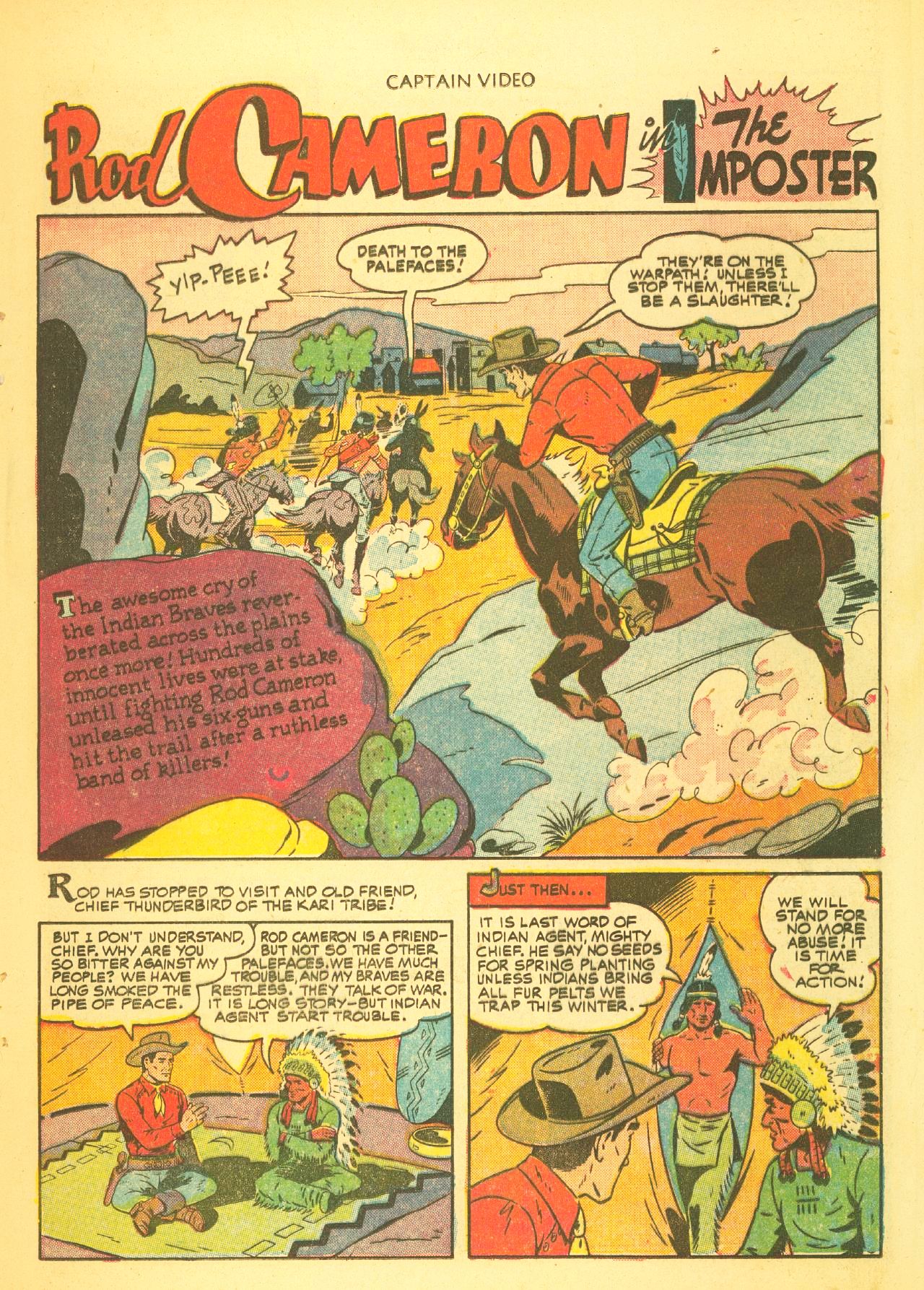 Old-fashioned Comics: Rod Cameron from Fawcett's Captain Video Comics ...