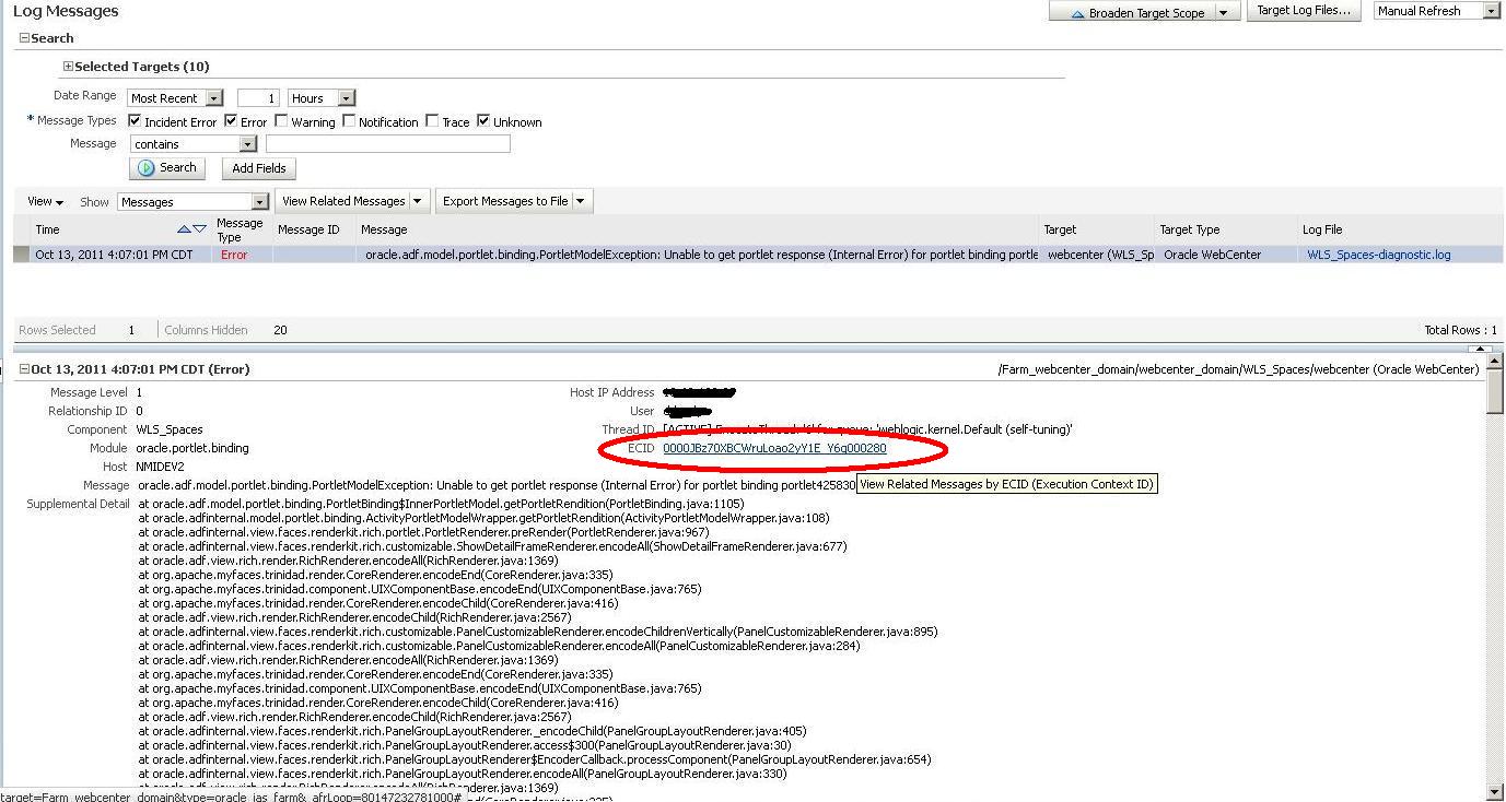 Zeeshan Baig's Blog: What is ECID in weblogic server?