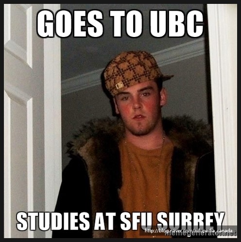 SFU vs UBC meme WAR 디스전