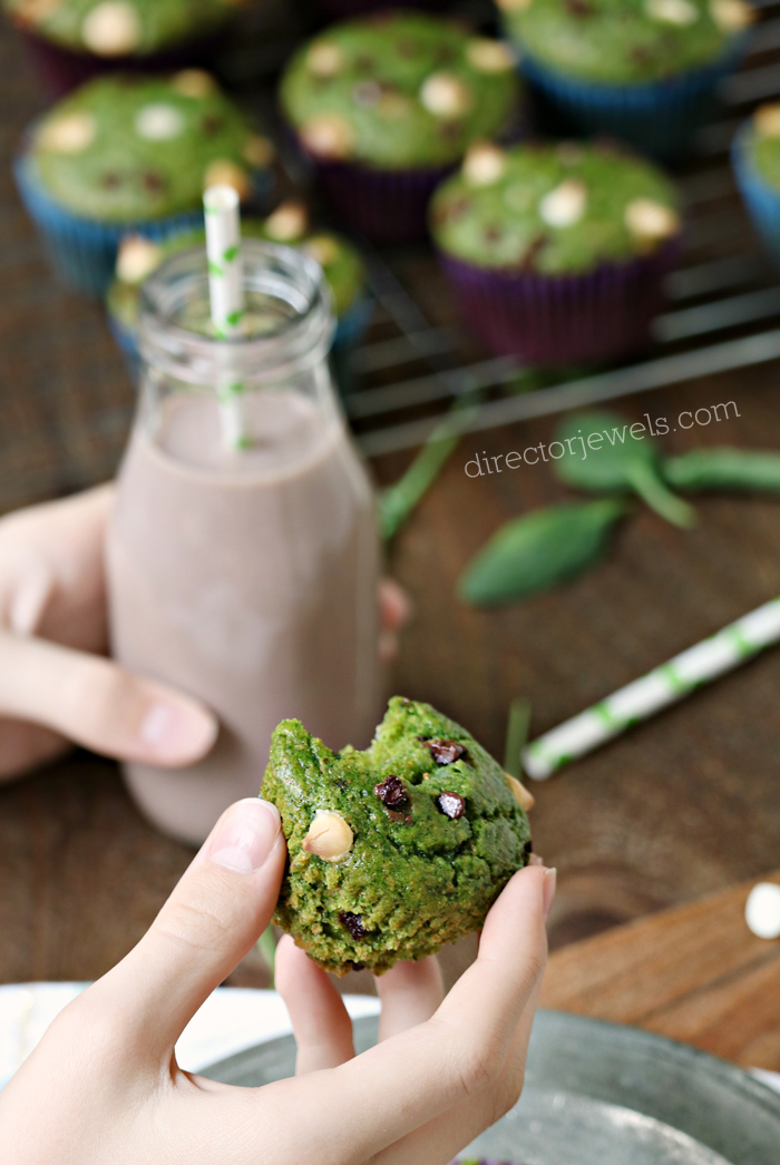 Kale and Spinach Vegan Green Muffins Recipe