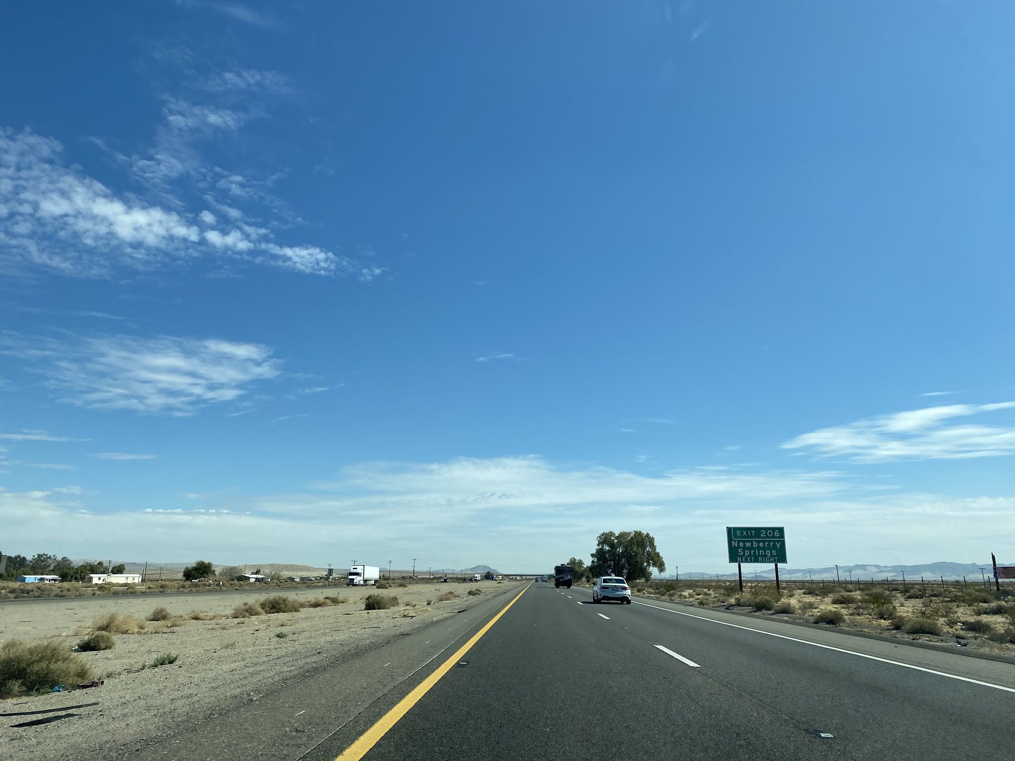 Interstate 15; the Mojave Freeway from Barstow to the Nevada State Line