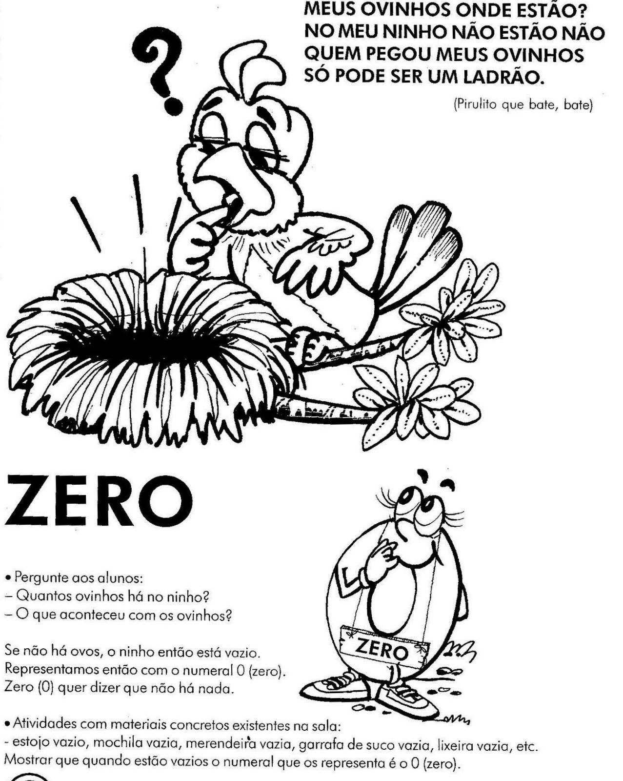 Profª Marcela - atividades: Número Zero