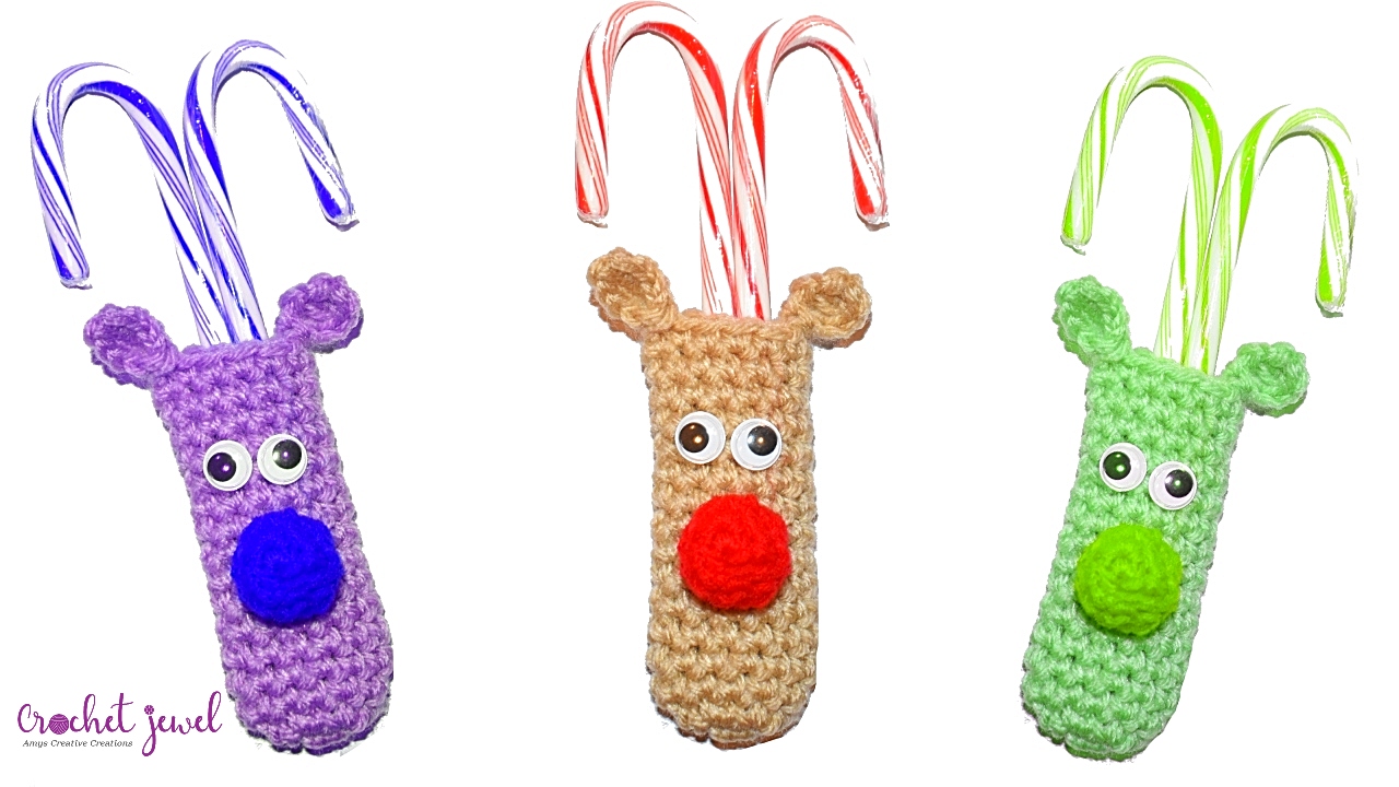 Amy's Crochet Creative Creations: How to Crochet a Reindeer Candy Cane ...