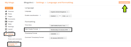 How to Change Date Format of Blogger Posts | Blogolect