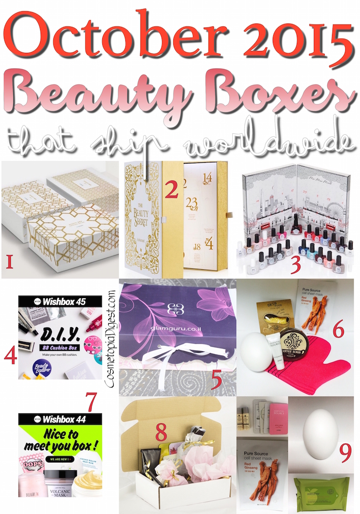 Best October 2015 Beauty Boxes That Ship Worldwide - Cosmetopia Digest ...