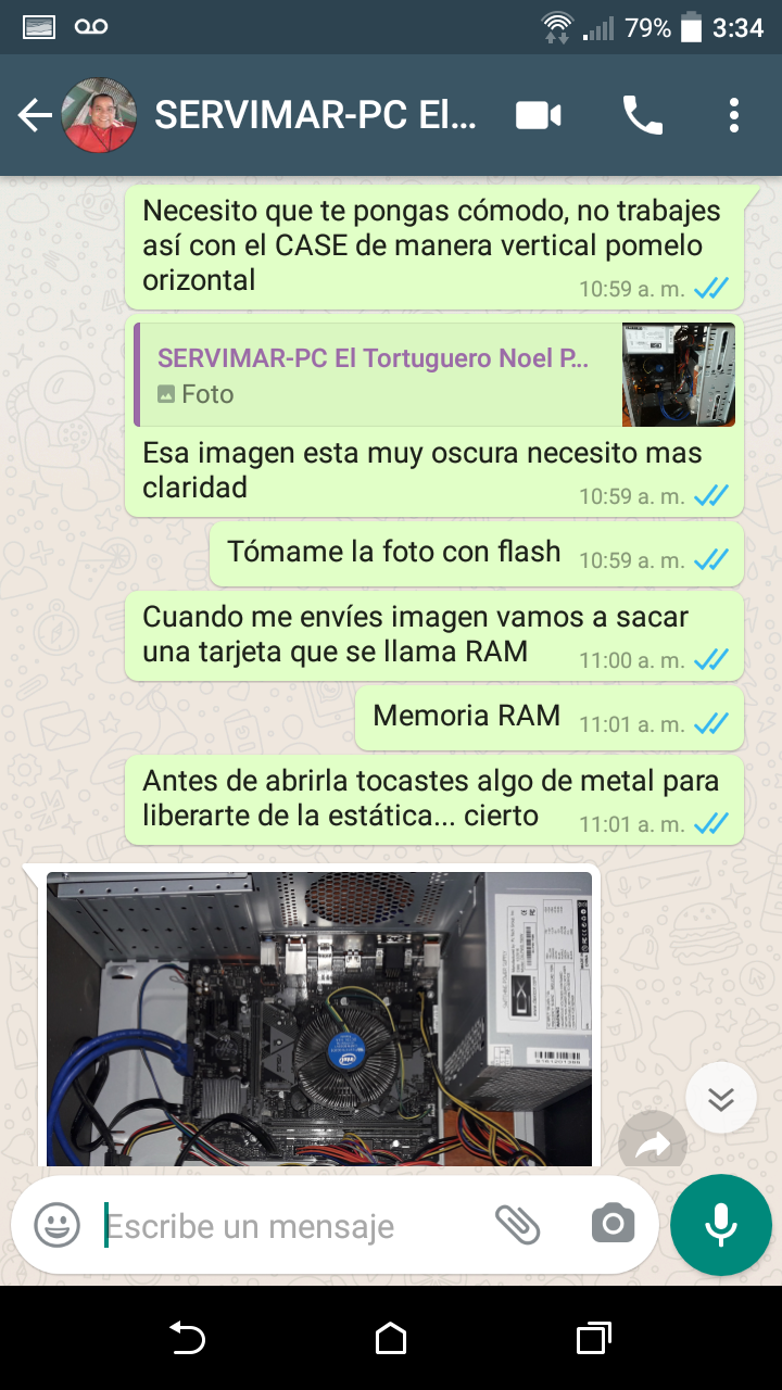 Solicitando Soporte Técnico un Cliente de Nicaragua del Municipio del Tortuguero