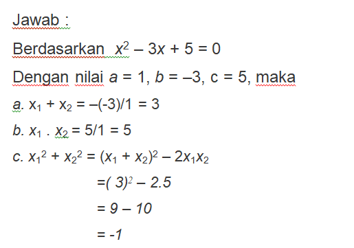 `: PERSAMAAN KUADRAT (3)