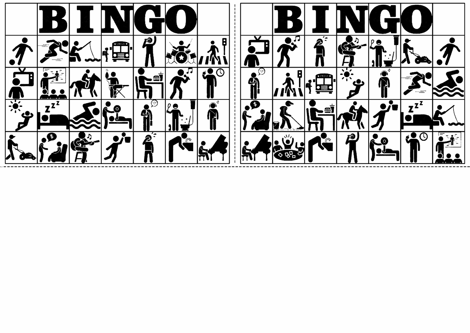 Me encanta escribir en español: Bingo de los verbos