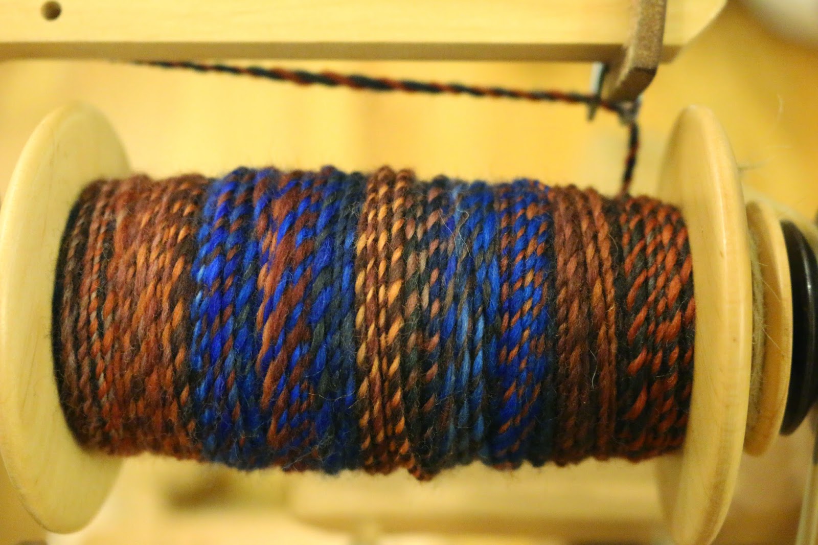 ChemKnits: Spinning "Butterfly Effect"; a 4-ply cabled yarn