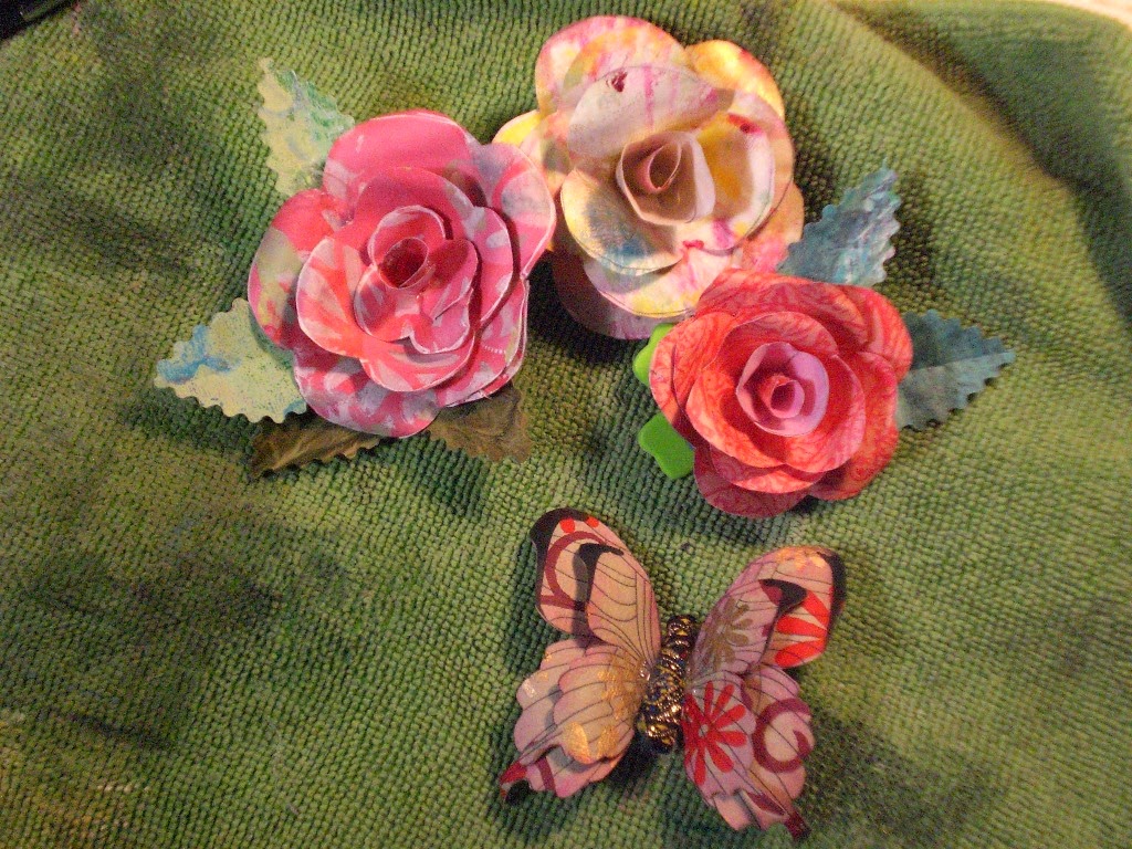 Paper, Paint, Collage... Exploring Mixed Media Art: Painted Paper Flowers