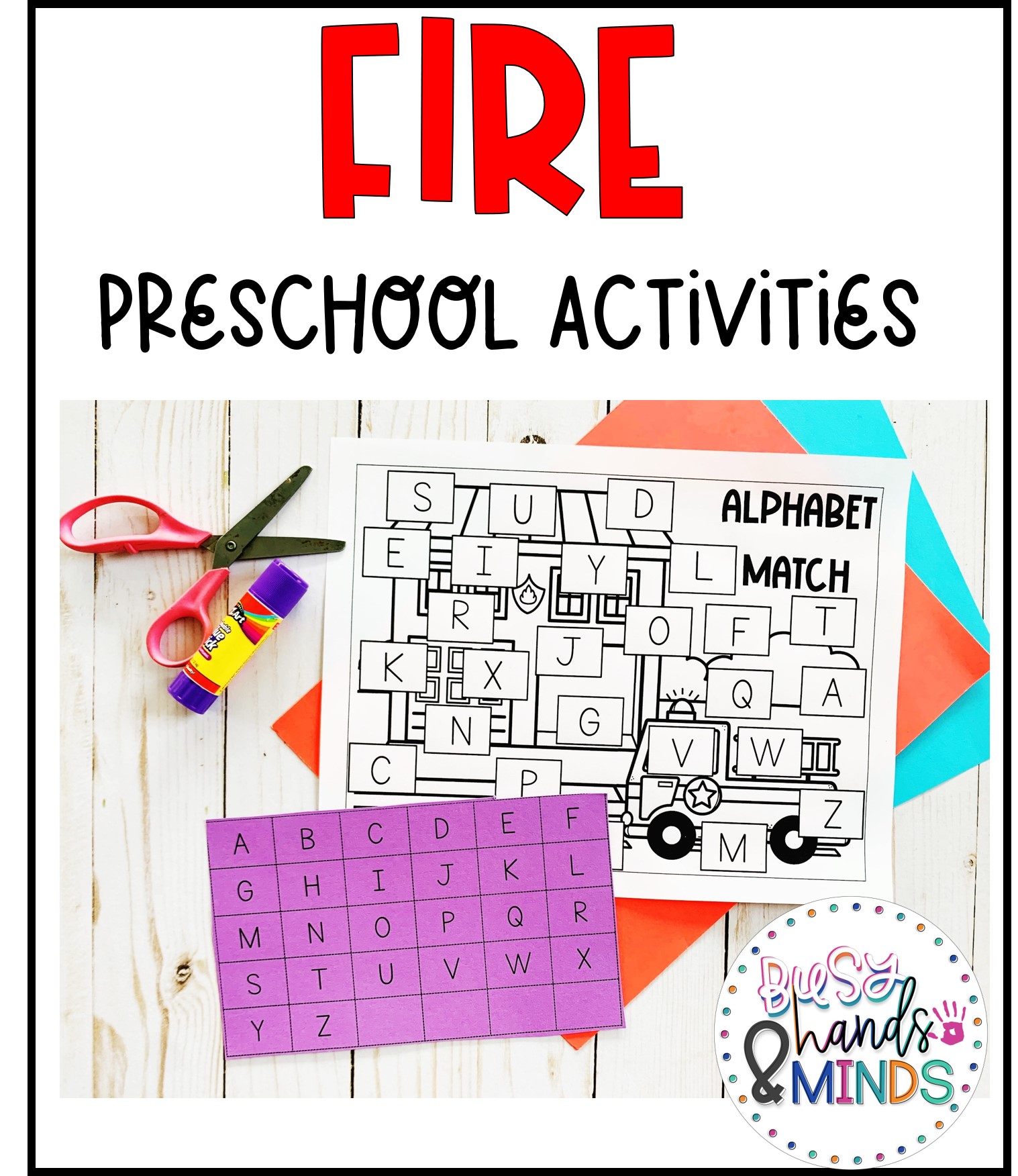 Firefighter Frank Preschool Book Companion | Busy Hands and Minds