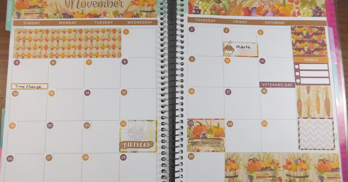 Joanne's Place: Plan with me in my Recollections Planner –November– (ft ...