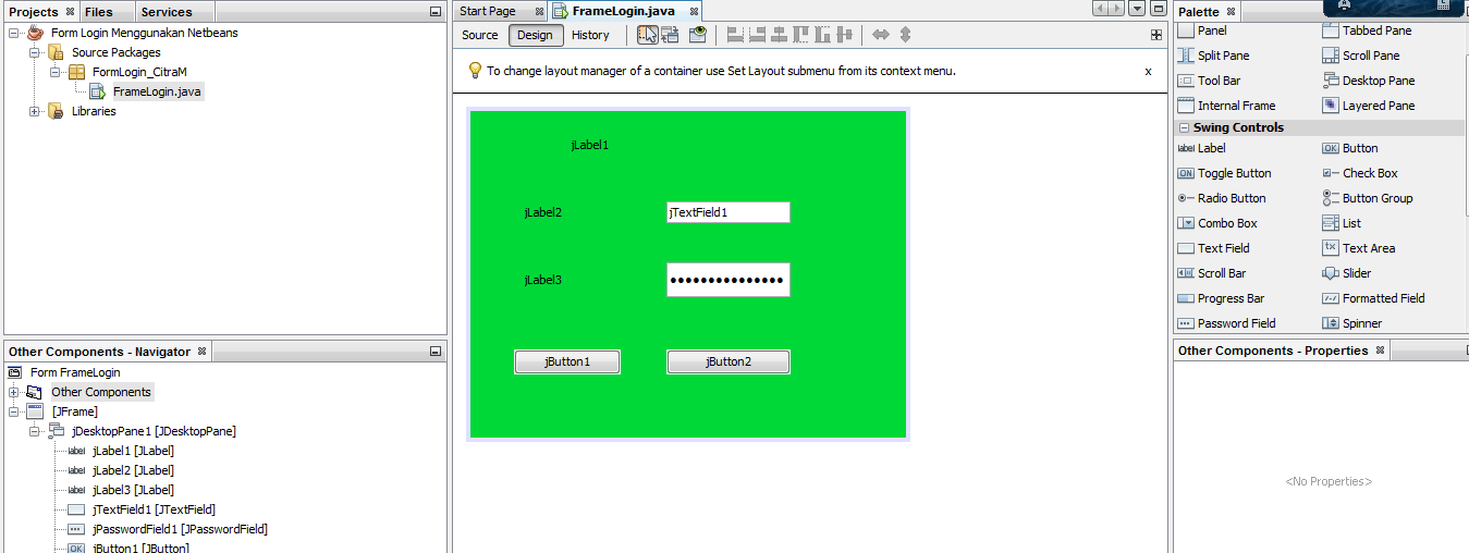 Tutorial Pembuatan Login di Netbeans IDE 8.0.2 - Biologizone