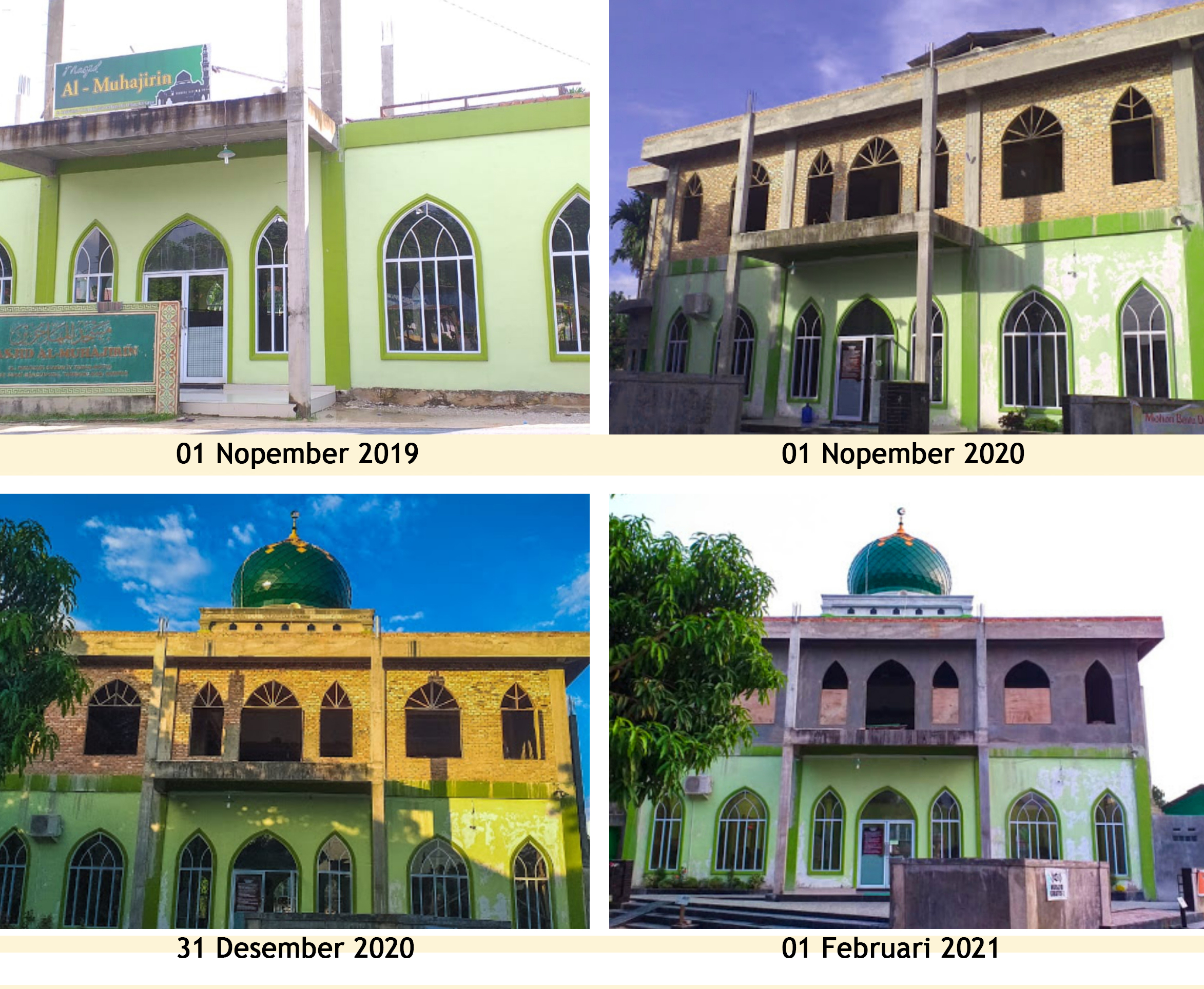 Potret Pembangunan Masjid Al-Muhajirin - Masjid Al-Muhajirin