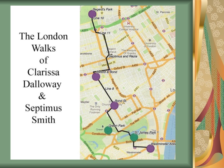 Study Woolf: MRS DALLOWAY'S WALK THROUGH LONDON: VISUAL NOTES (PPT)