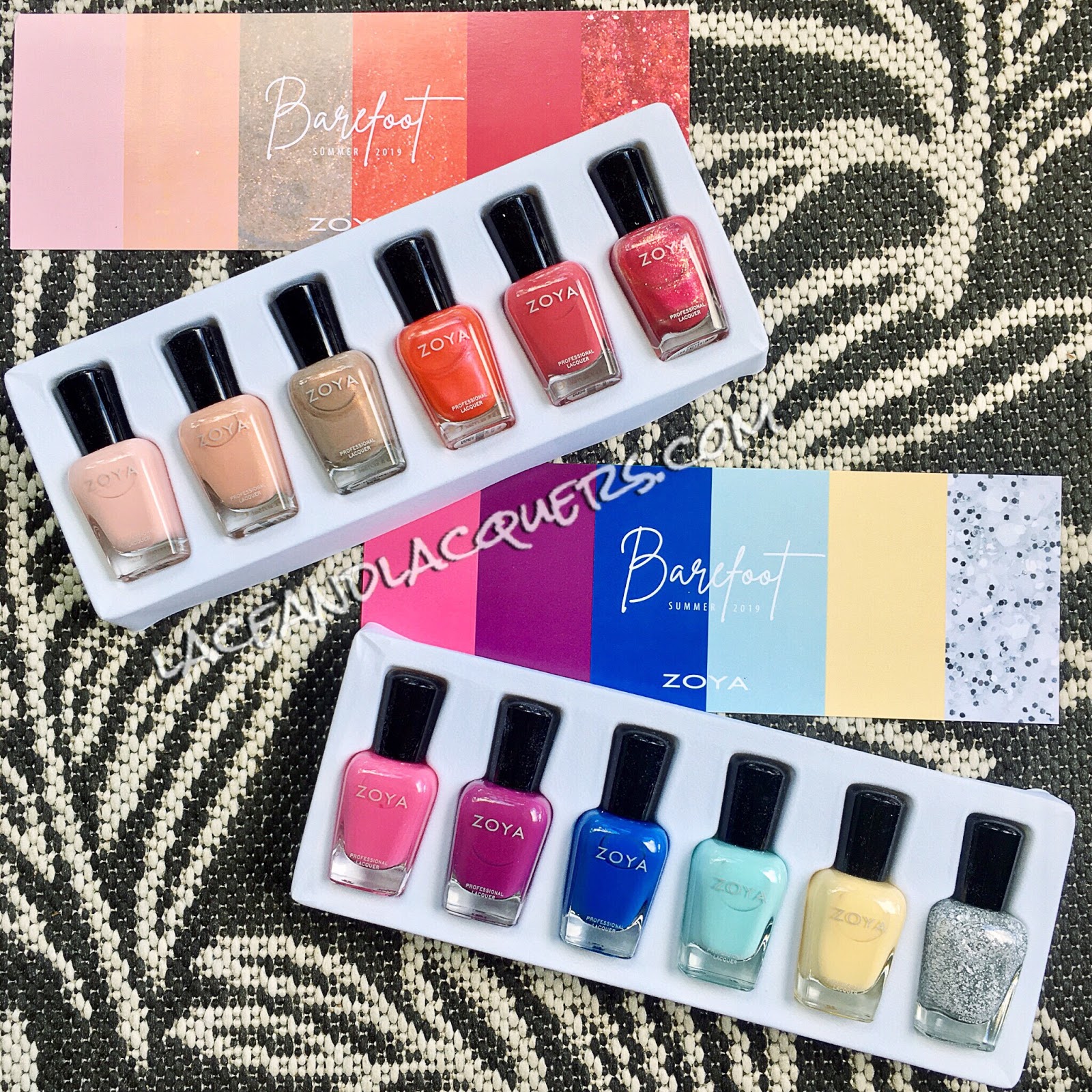 Lace and Lacquers: ZOYA: Summer 2019 Barefoot Collection [Joey, Tessa ...
