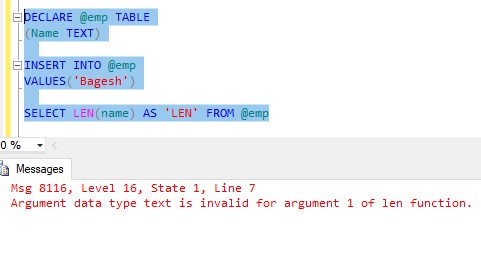 Microsoft Business Intelligence: LEN () function in sql server