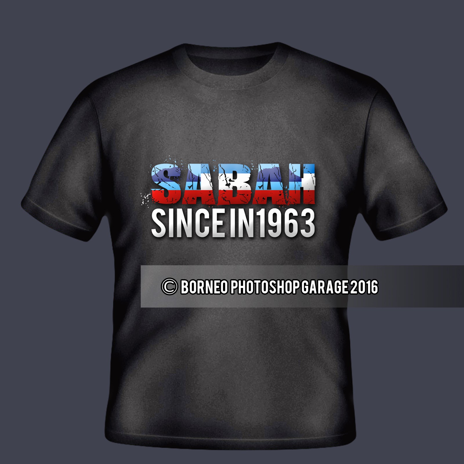 Sabah Since 1963 T-Shirt Design ~ Photoshop Garage