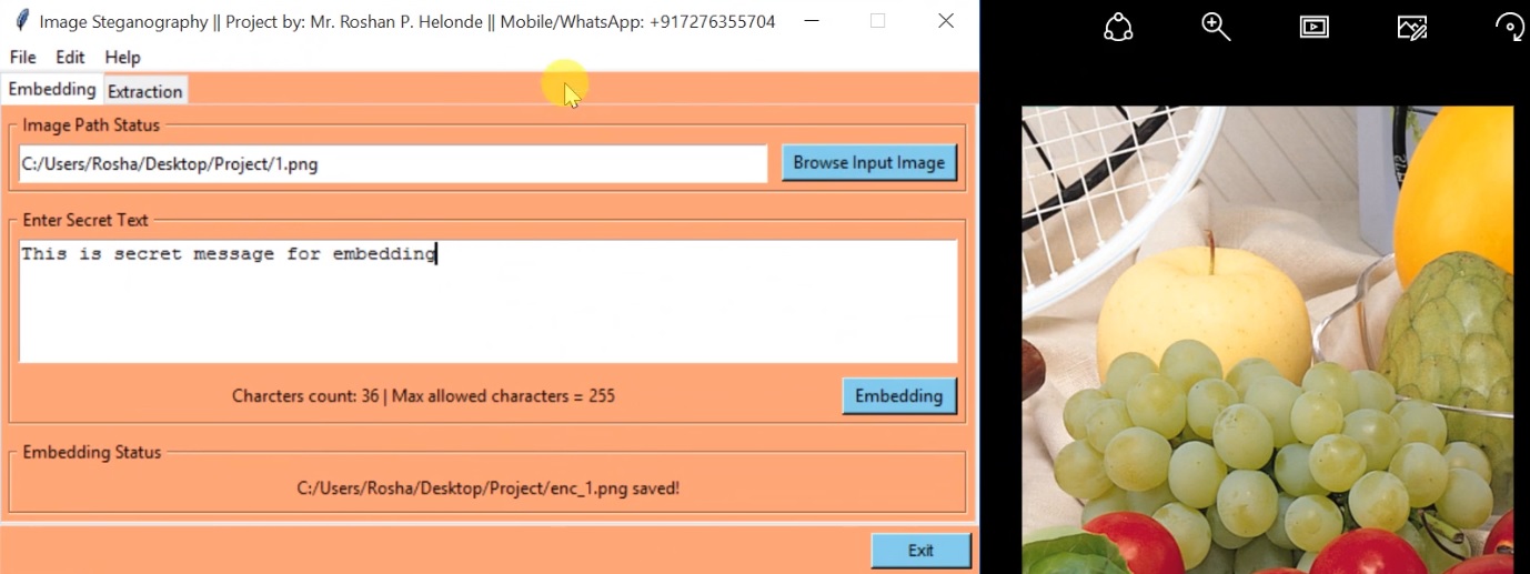 Python Code for Image Steganography Full Source Code - Message Hiding in Image Using Python ...