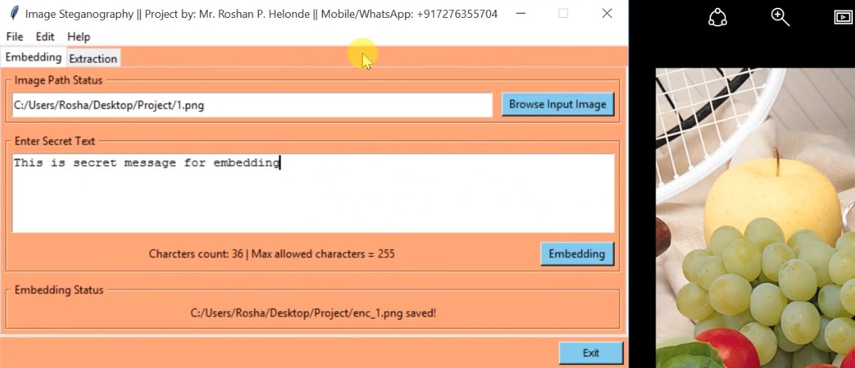 Python Code for Image Steganography Full Source Code - Message Hiding ...