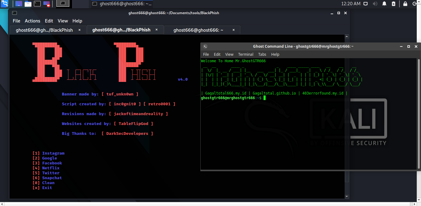 BlackPhish - Made Easy Tested BackBox 7 GNU/Linux