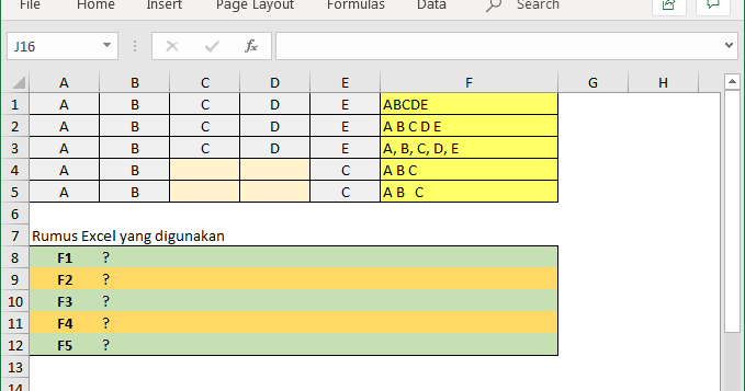 Fungsi TEXTJOIN, Cara Menggunakan Rumus Excel TEXTJOIN - Rumus Excel