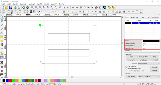 מייקינג : חיתוך לייזר בעזרת RDWorks V8