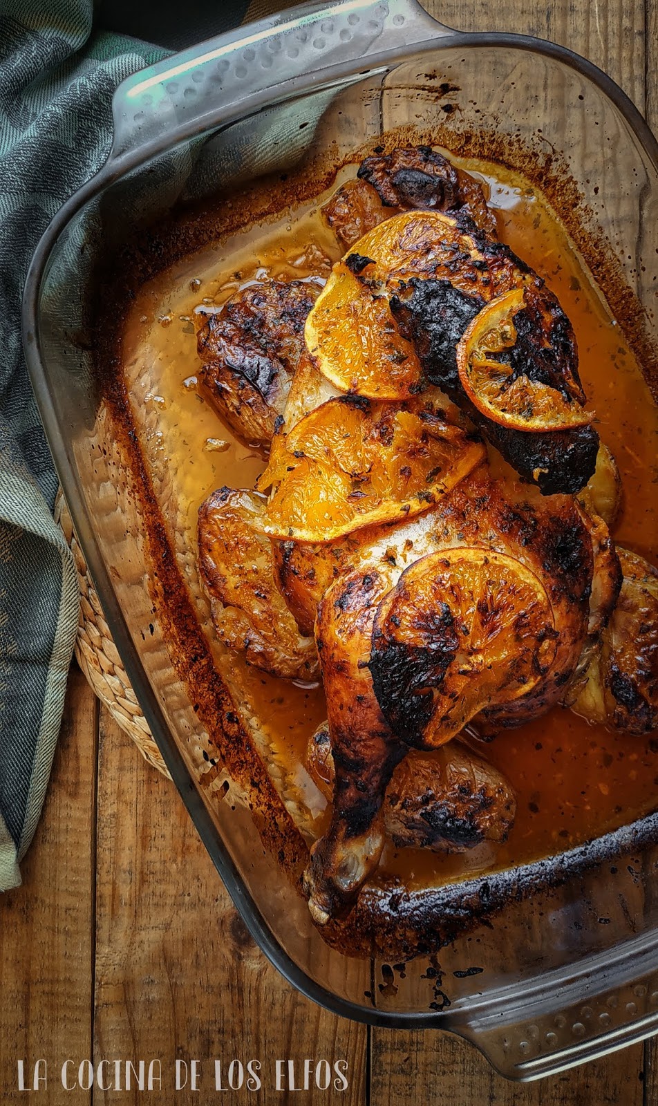 La Cocina de los Elfos: Pollo al Horno con Naranja, Mojo Canario y Miel