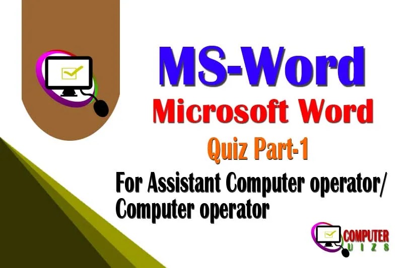 Microsoft word online quiz for psc computer operator exam