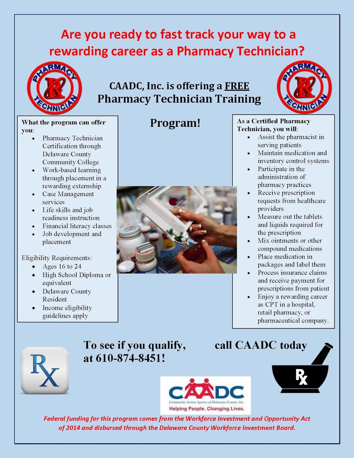Fresh Start Outreach Ministry : Pharmacy Technician Training Program