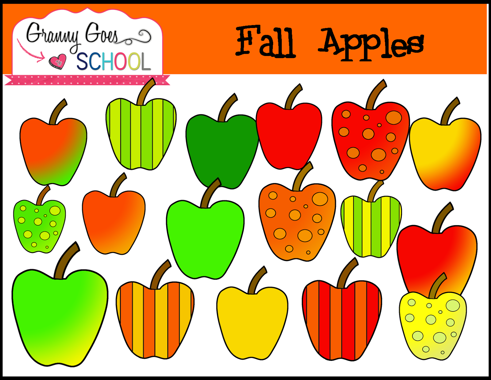 Granny Goes to School: Clip Art