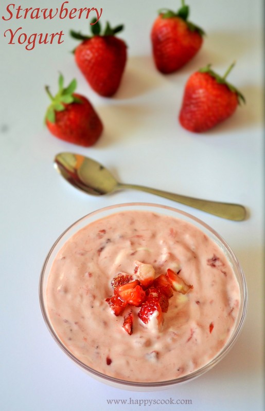 Strawberry Yogurt Recipe | Sweet and Creamy Strawberry Flavored Yogurt ...