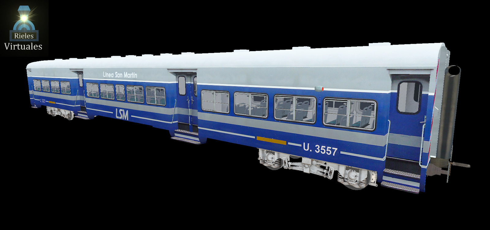 Rieles Virtuales: Pack coches Materfer UGOFE Linea San Martin