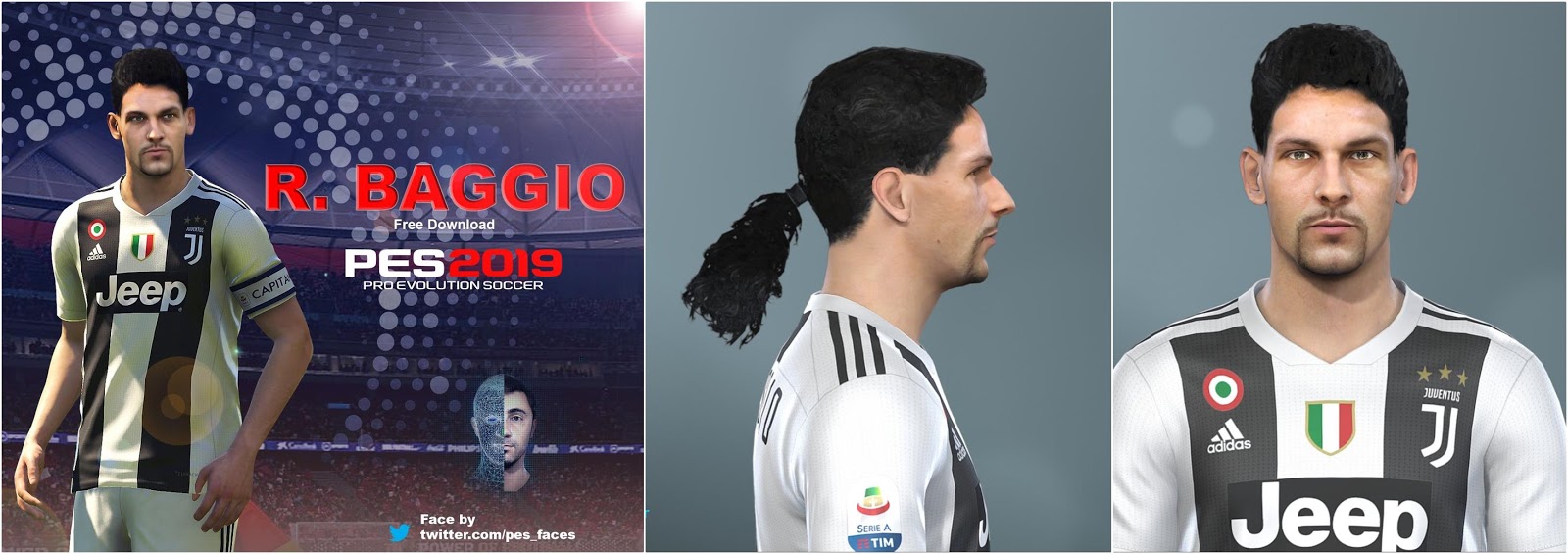 pes-modif: PES 2019 Roberto Baggio Face by PES Fan Faces