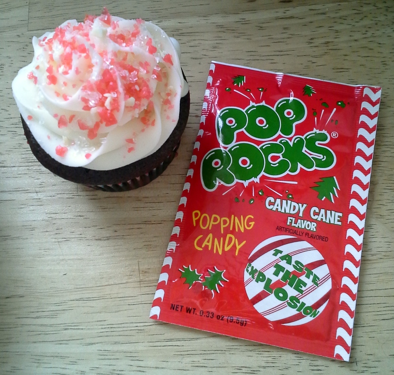 The Tiny Tyrant's Kitchen: Chocolate Peppermint Pop Rocks Cupcakes