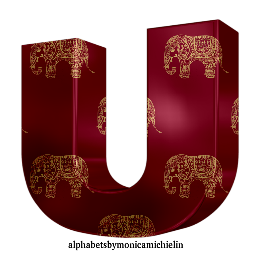 M. Michielin Alphabets: 3D FONT ELEPHANT WINE PATTERN ALPHABET AND ...