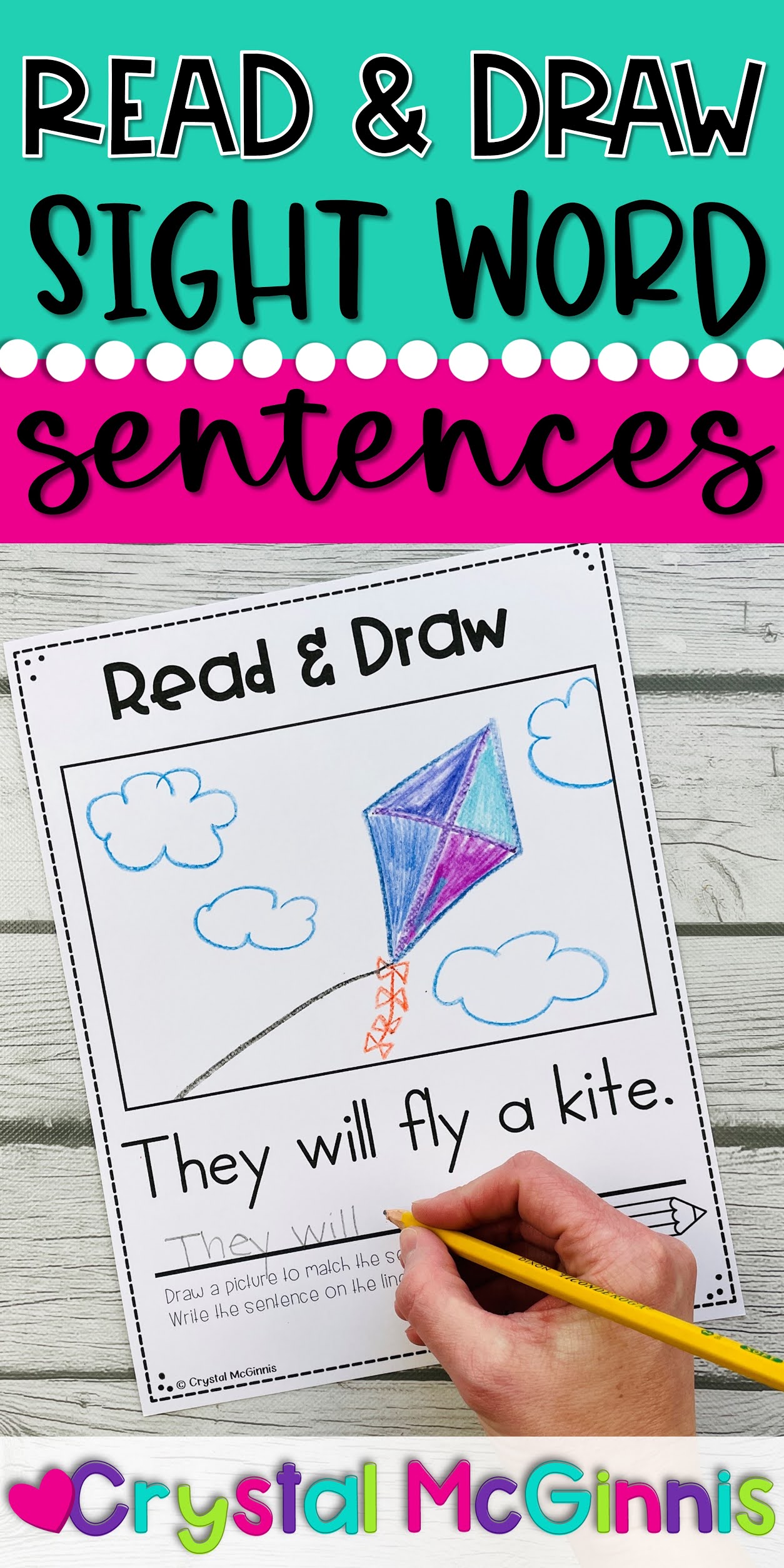 Read and Draw Simple Sentences Notebook | Mrs. McGinnis' Little Zizzers