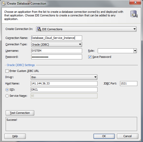 Soa Cloud Enable Outside Access To Oracle Database Cloud Service Instance Oracle Fusion