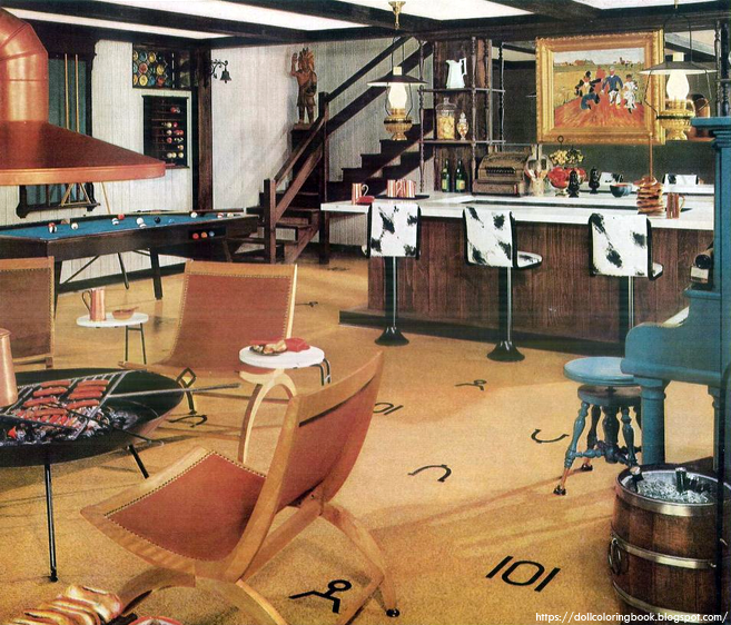 DIY House Decorating from 1958 | The Doll Coloring Book