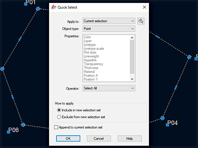 Como utilizar a ferramenta Quick Select no AutoCad