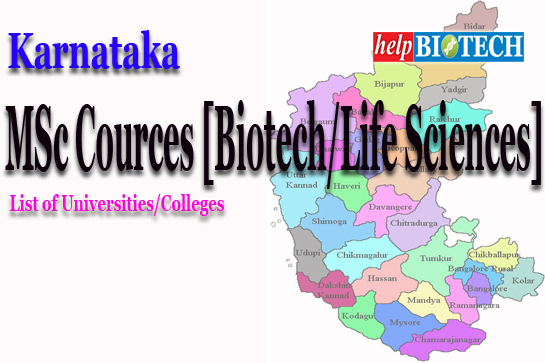 Karnataka MSc Biotech/Life Sciences | List of Universities/Colleges