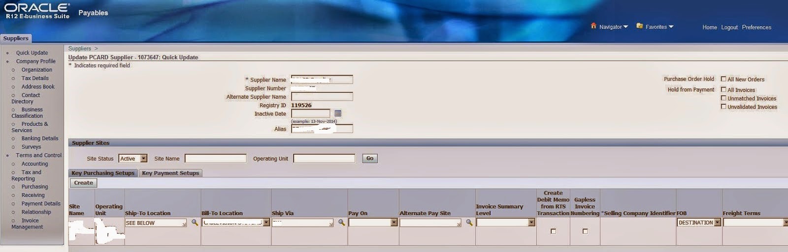 Oracle applications - Surendranath Subramani: Oracle Credit card and ...